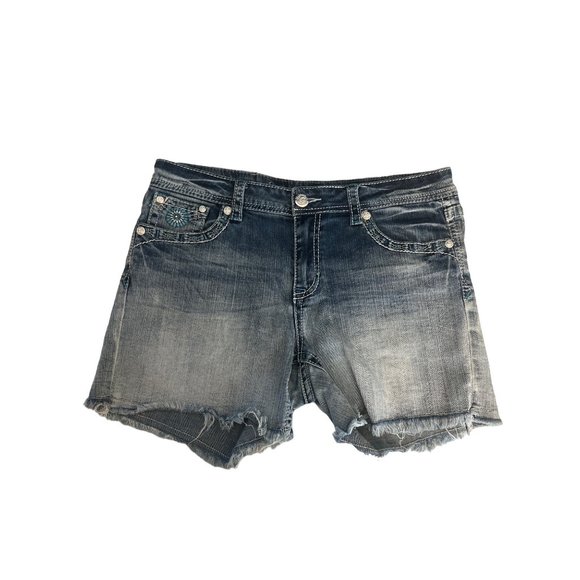 Grace in LA | Shorts | Grace Raw Cut Blue Jean Short Size 32 | Poshmark